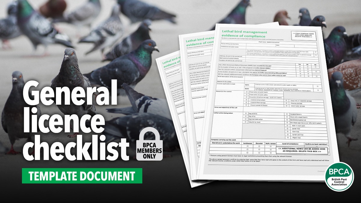 New general licence checklist templates now available in member library