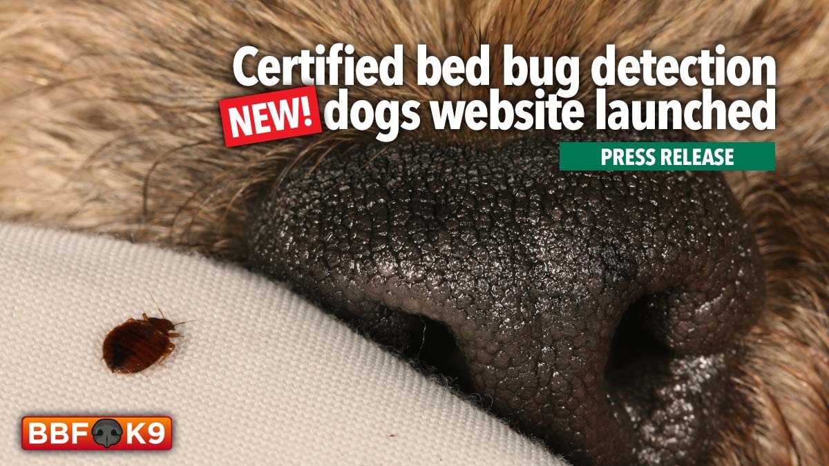New certified bed bug detection dogs website launched
